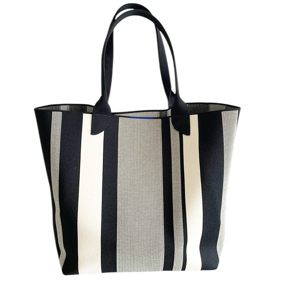 Rothy's | Bags | Rothys The Lightweight Knit Tote In Ivory Rugby Stripe ...